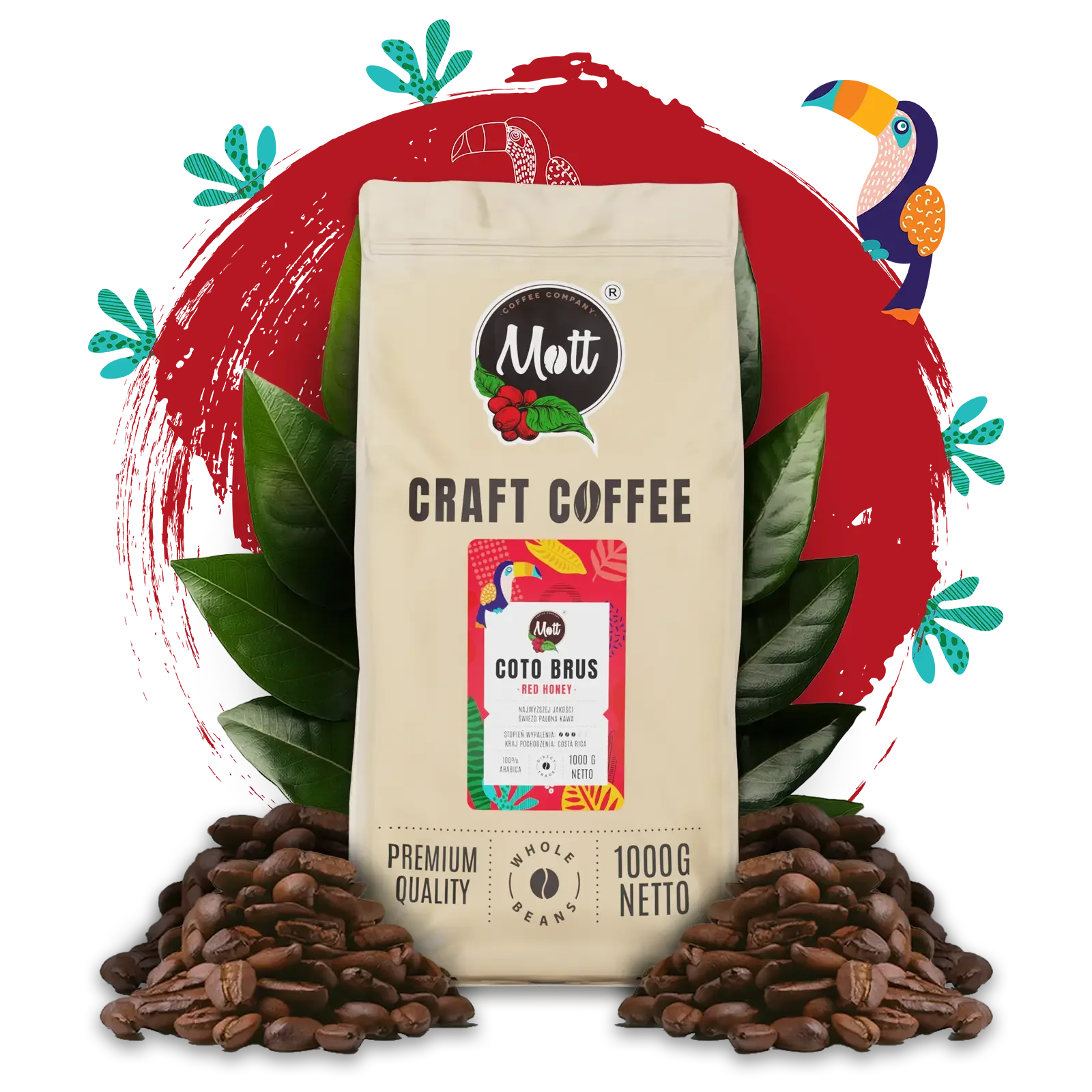 Coto Brus Red Honey - Kawa ziarnista 1000g - Mott Coffee – MottCoffee.com