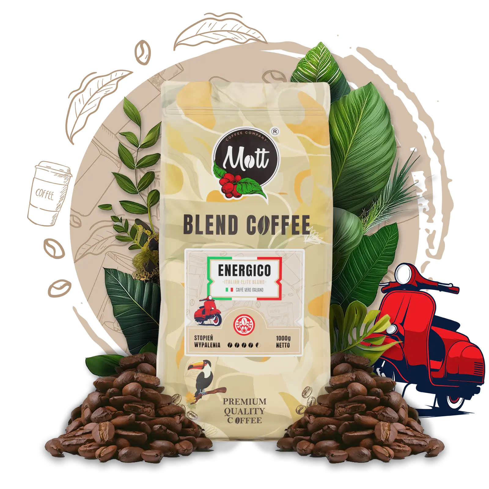 Energico - Kawa ziarnista 1000g - Mott Coffee – MottCoffee.com