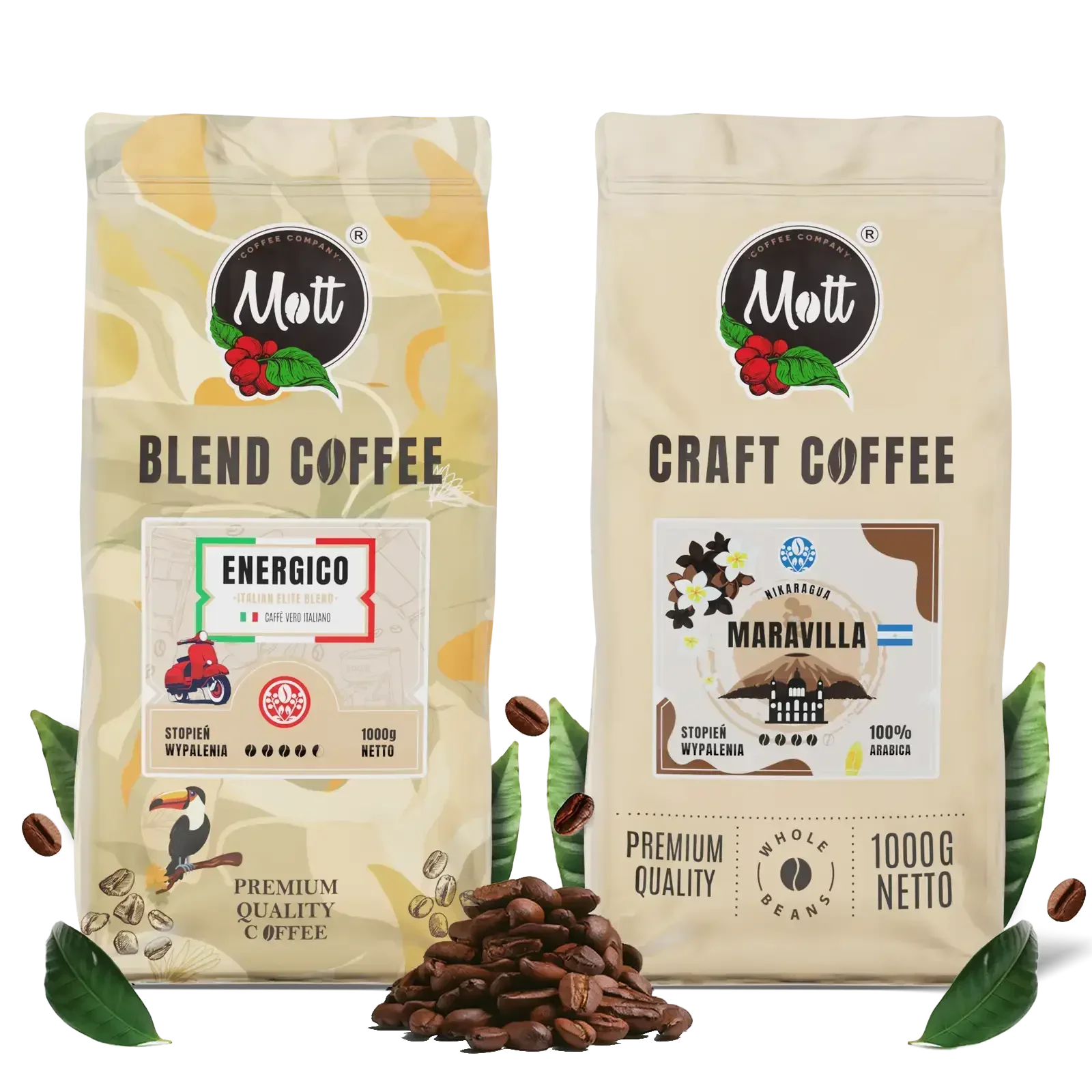 Zestaw kaw ziarnista Energico + Maravilla - Mott Coffee – MottCoffee.com