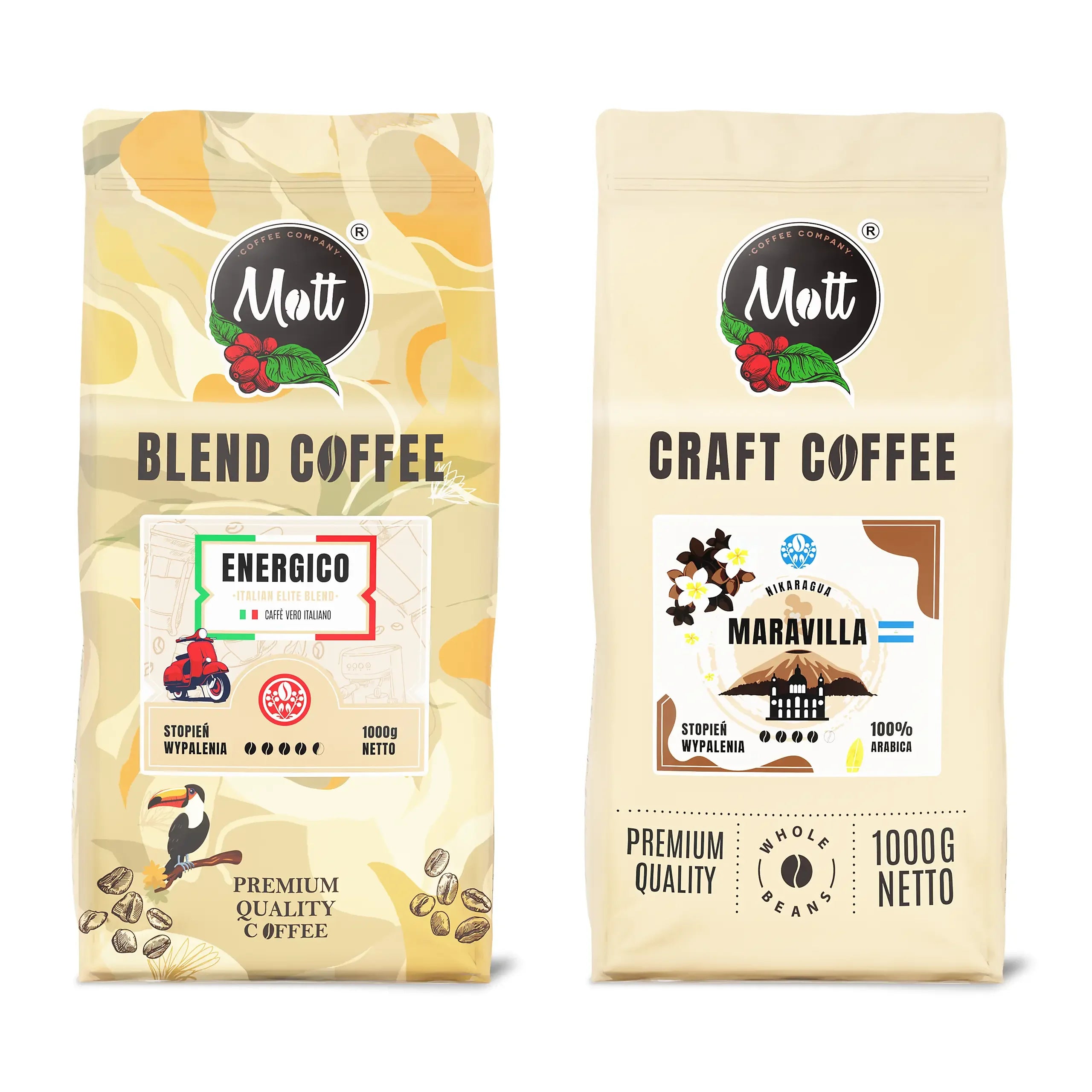 Zestaw kaw ziarnista Energico + Maravilla - Mott Coffee – MottCoffee.com