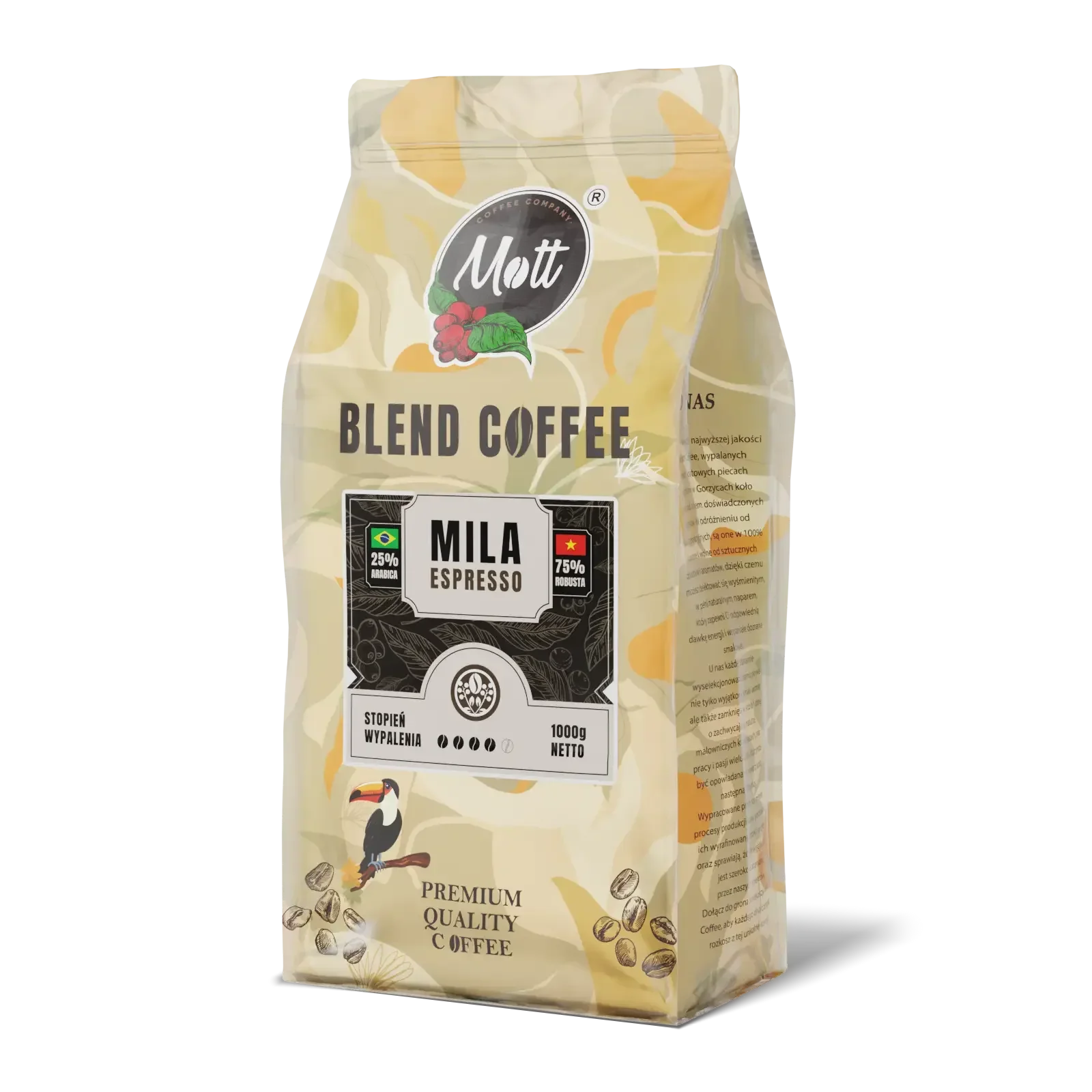 Mila Espresso - Kawa ziarnista 1000g - Mott Coffee – MottCoffee.com