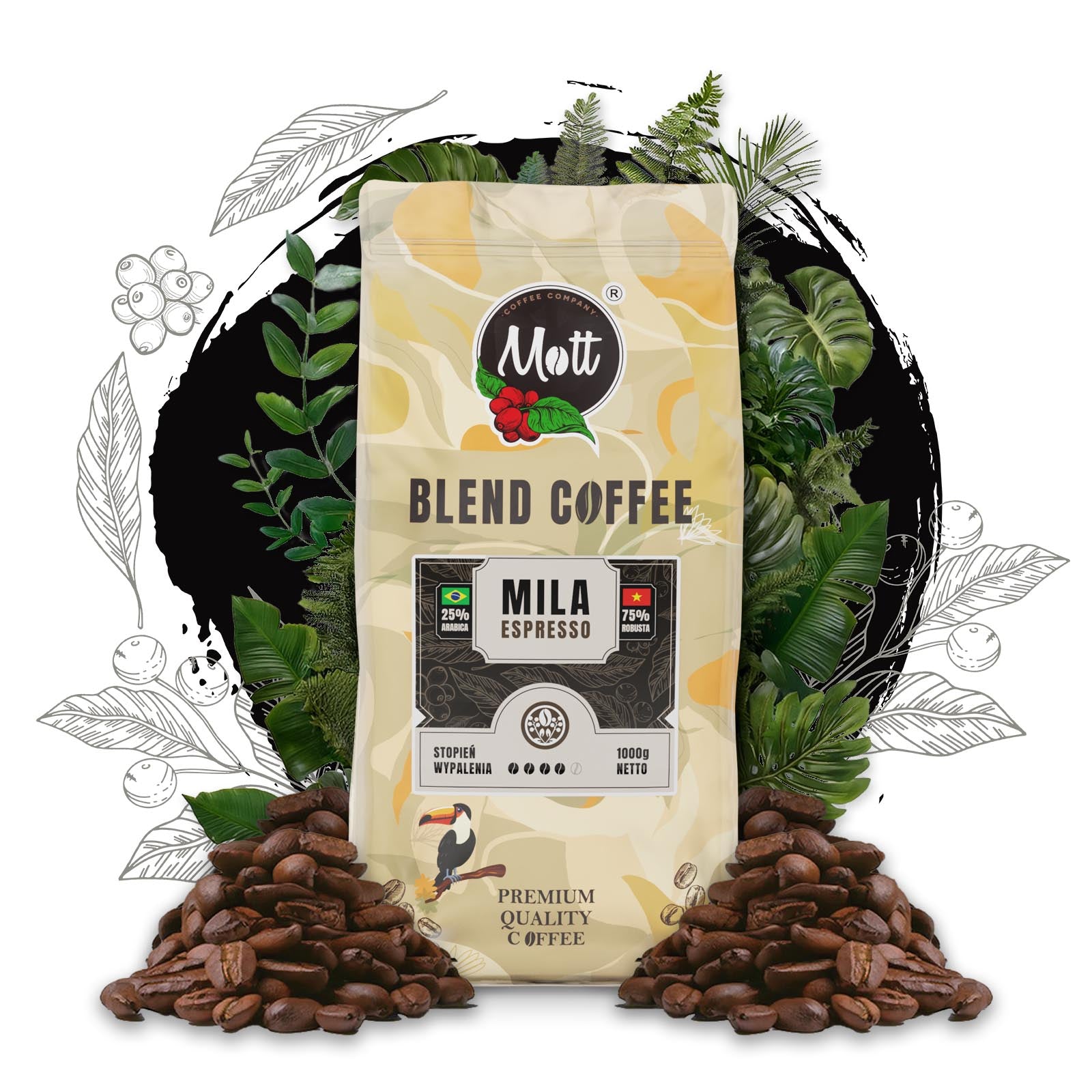Mila Espresso - Kawa ziarnista 1000g - Mott Coffee – MottCoffee.com