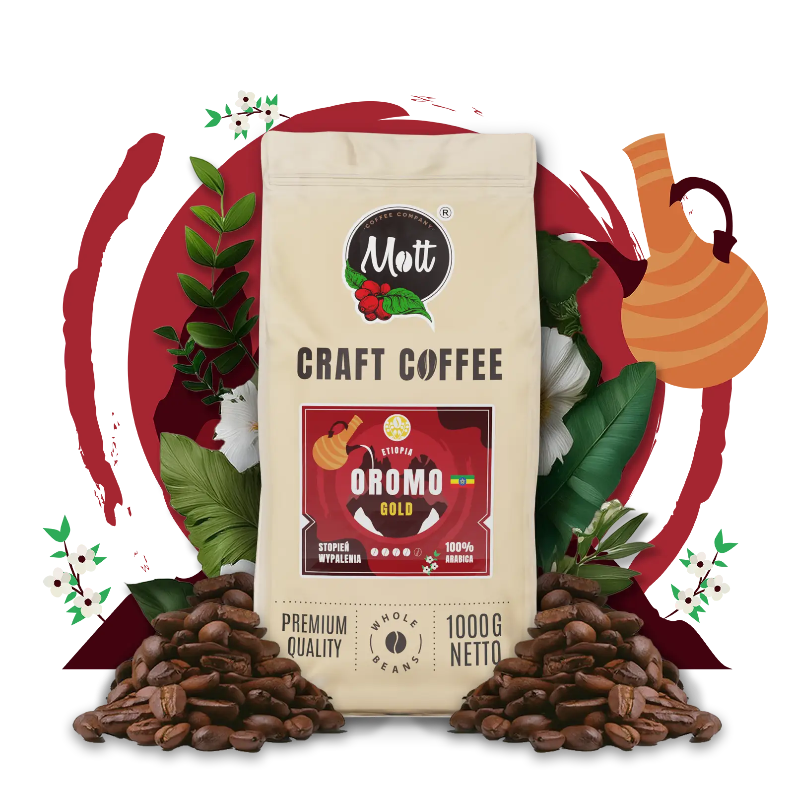 Oromo Gold - Kawa ziarnista 1000g - Mott Coffee – MottCoffee.com