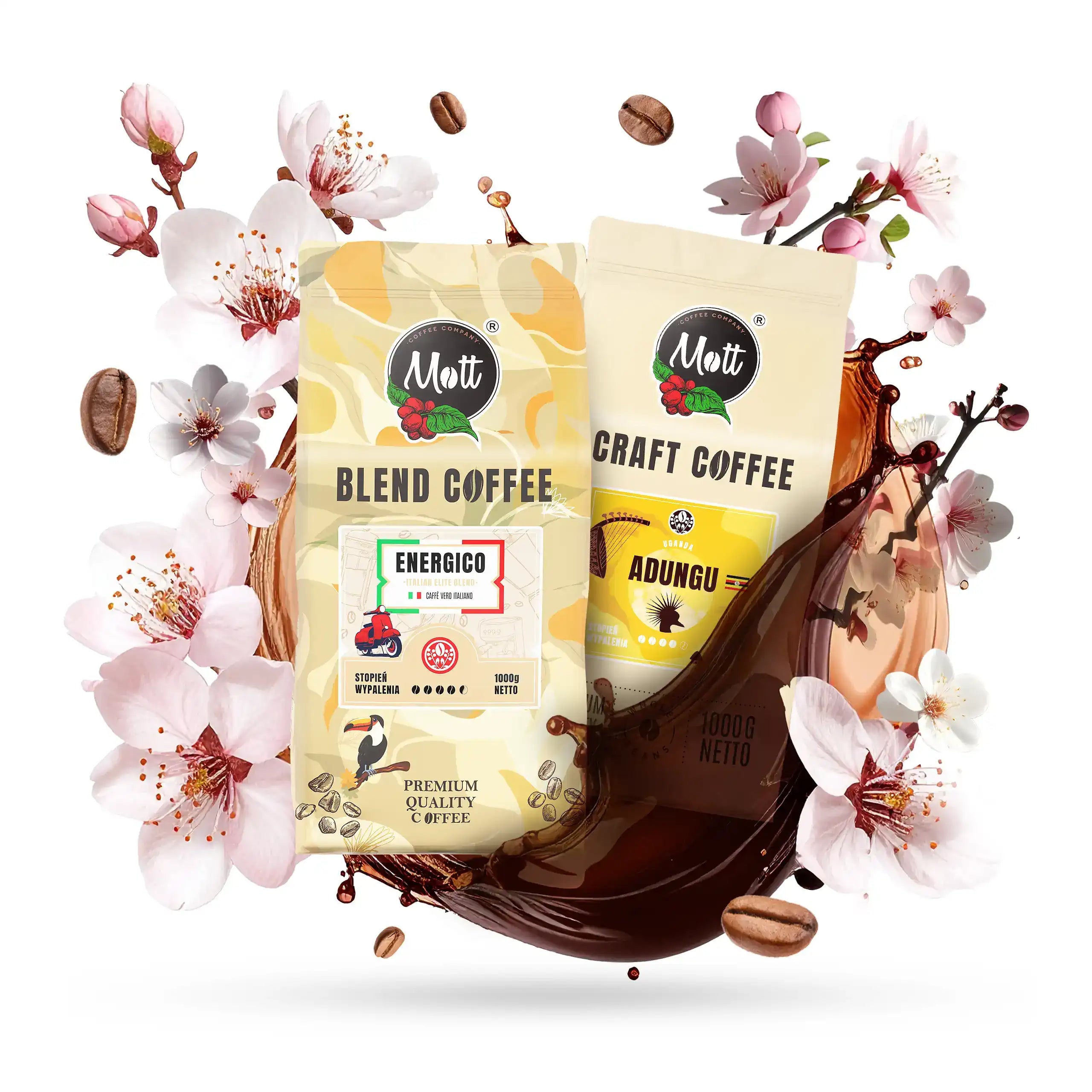 Zestaw kaw ziarnistych Energico +Adungu - Mott Coffee – MottCoffee.com