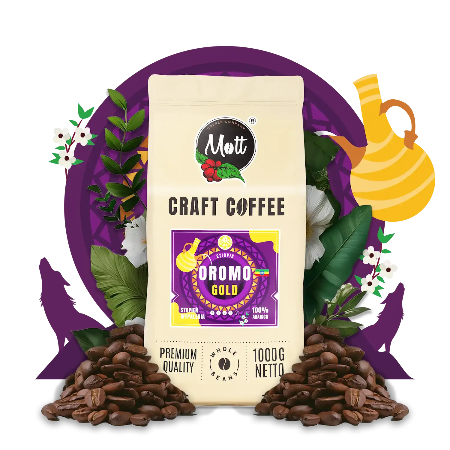 Oromo Gold - Kawa ziarnista 1000g - Mott Coffee – MottCoffee.com