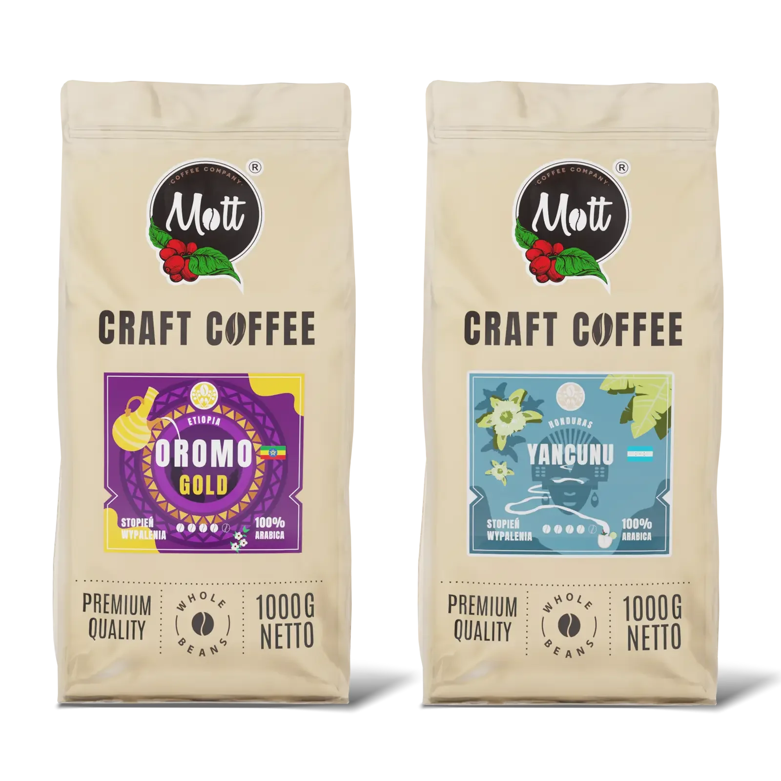 Zestaw Kawa Ziarnista Oromo Gold + Yancunu - Mott Coffee – MottCoffee.com